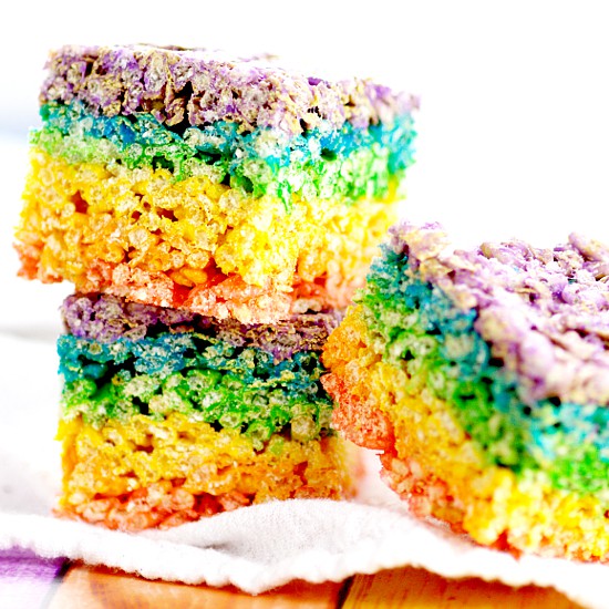 Rainbow Rice Krispie Treats | The Gracious Wife